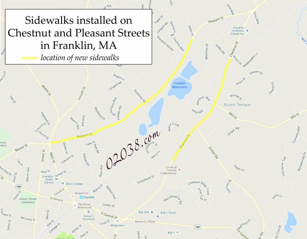 Major sidewalk project in Franklin nears completion | 02038 Real Estate